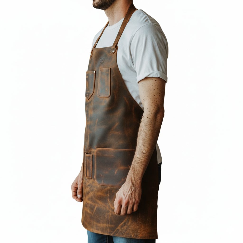 Brisket Boss Butcher Brown Leather Apron – Lapron