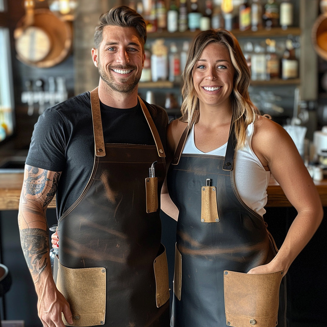 BarKeepers Bar Leather Apron - Double Up! – Lapron